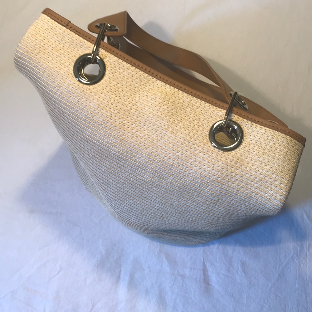 Talbots Paper Woven Straw(Like) Bucket Bag - Gem